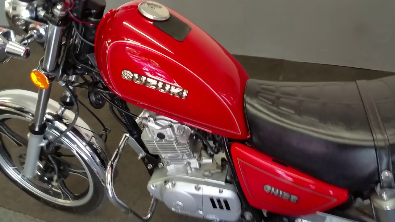 SUZUKI GN 125 RED 10 REG - YouTube