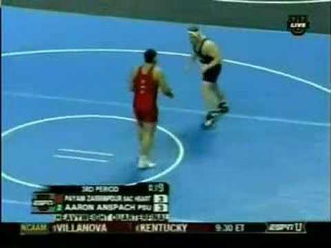 2007 NCAA Qtrs HWT: Aaron Anspach vs Payam Zarrinpour - YouTube