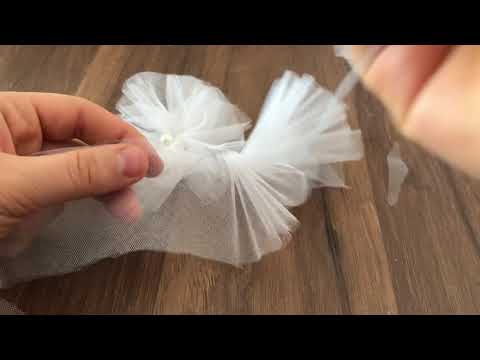 Tülden İncili Çiçek Yapımı / Flower / Dıy