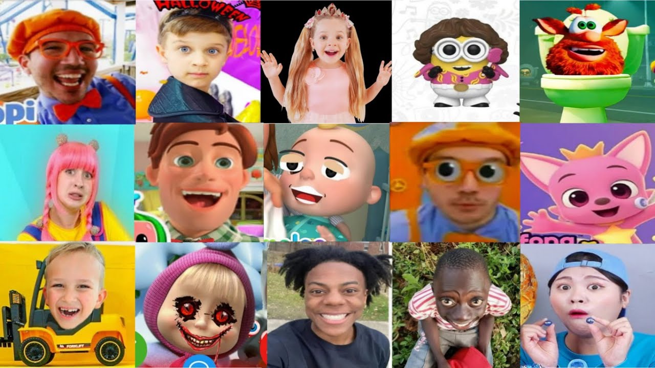 Blippi - Ryan’s World - Cocomelon - D Billions Face Dance Kulikitakati ...