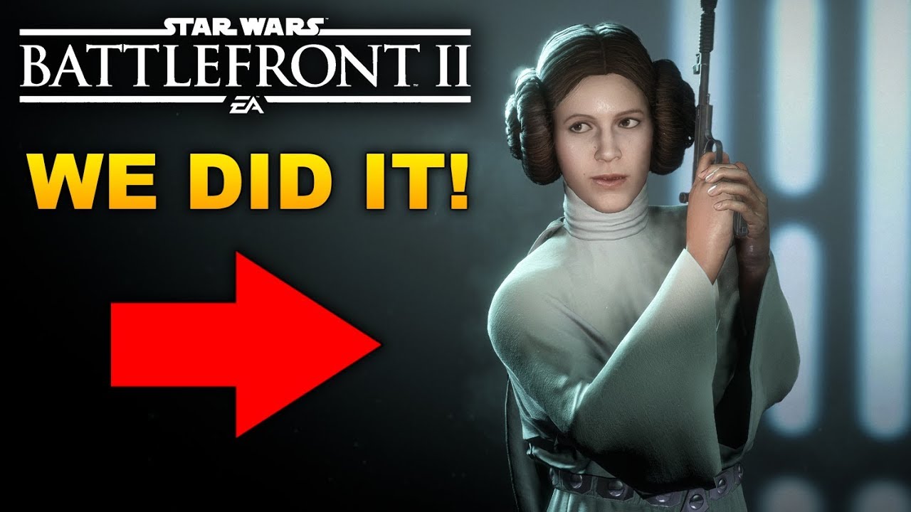A NEW HOPE PRINCESS LEIA SKIN GAMEPLAY! - Star Wars Battlefront 2 - YouTube