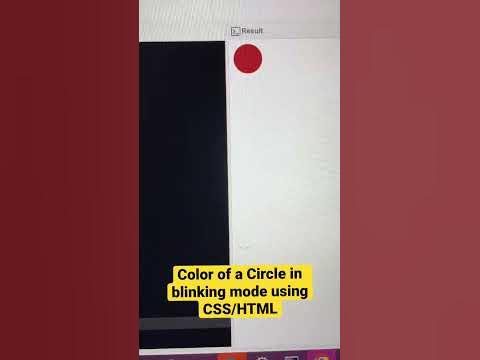 Html /CSS code circle blinking 🔴| how to keep changing the color In a blinking fashion - YouTube