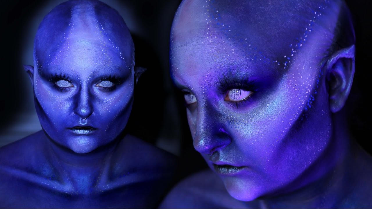 ALIEN | Halloween Costume Makeup Tutorial | AD | RawBeautyKristi - YouTube