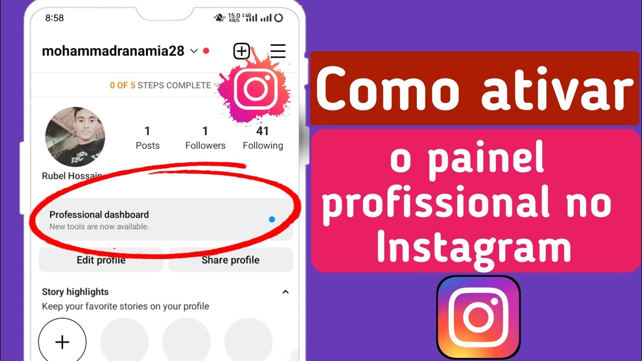 Como ativar o painel profissional no Instagram | Painel profissional no Instagram - YouTube