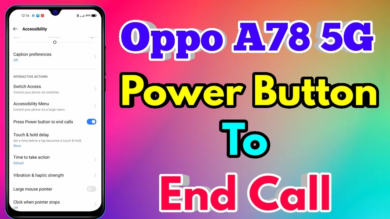 how to oppo a78 5g power button to end call | oppo a78 5g power button ...