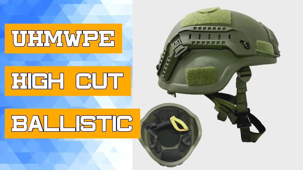 UHMWPE High Cut Ballistic Helmet ISO Certified NIJ Class IIIA Tactical ...