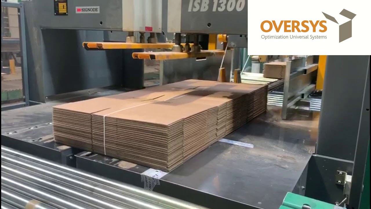 VIDEO OVERSYS 2 U5132091 SIGNODE ISB 1300 TWIN STRAPPING MACHINE - YouTube