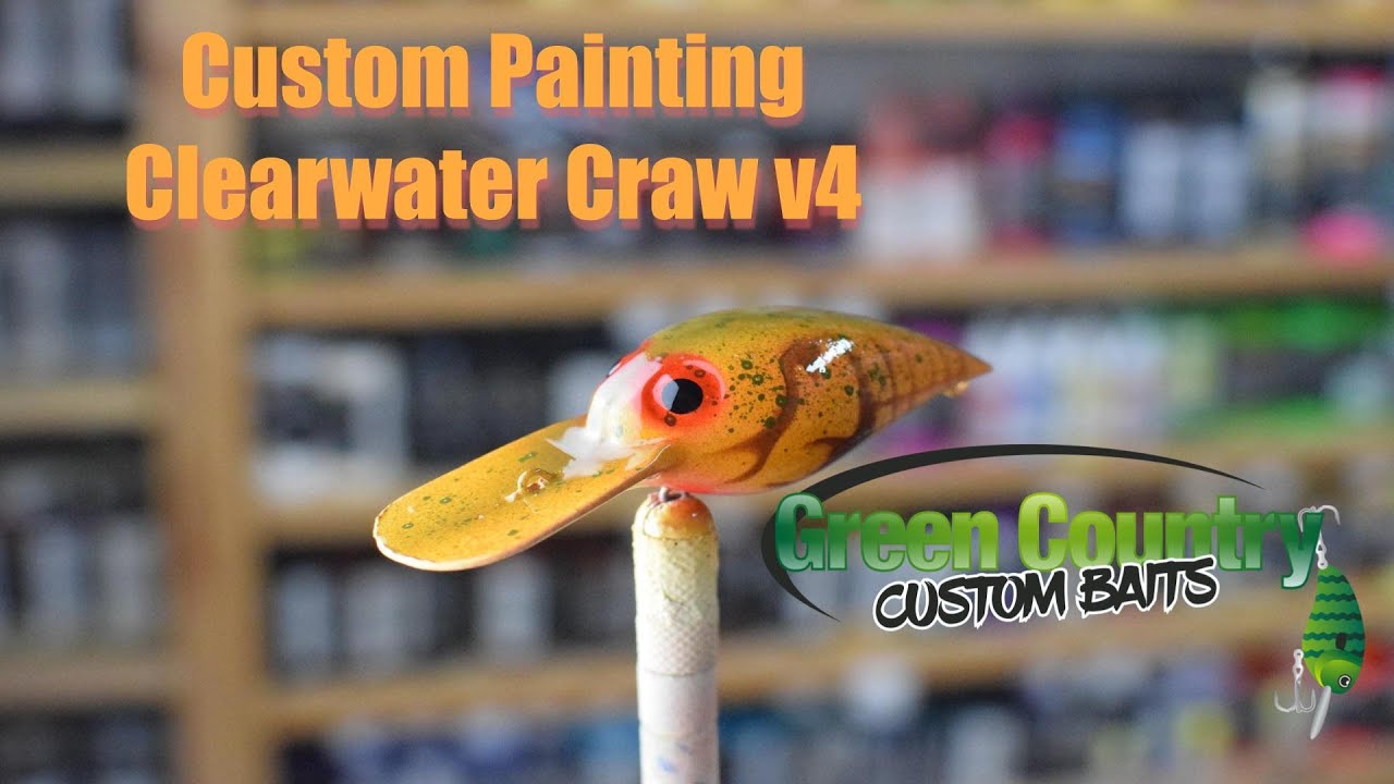 CUSTOM PAINTING PRE-RAP WIGGLE WART- CLEARWATER CRAW V4 - YouTube