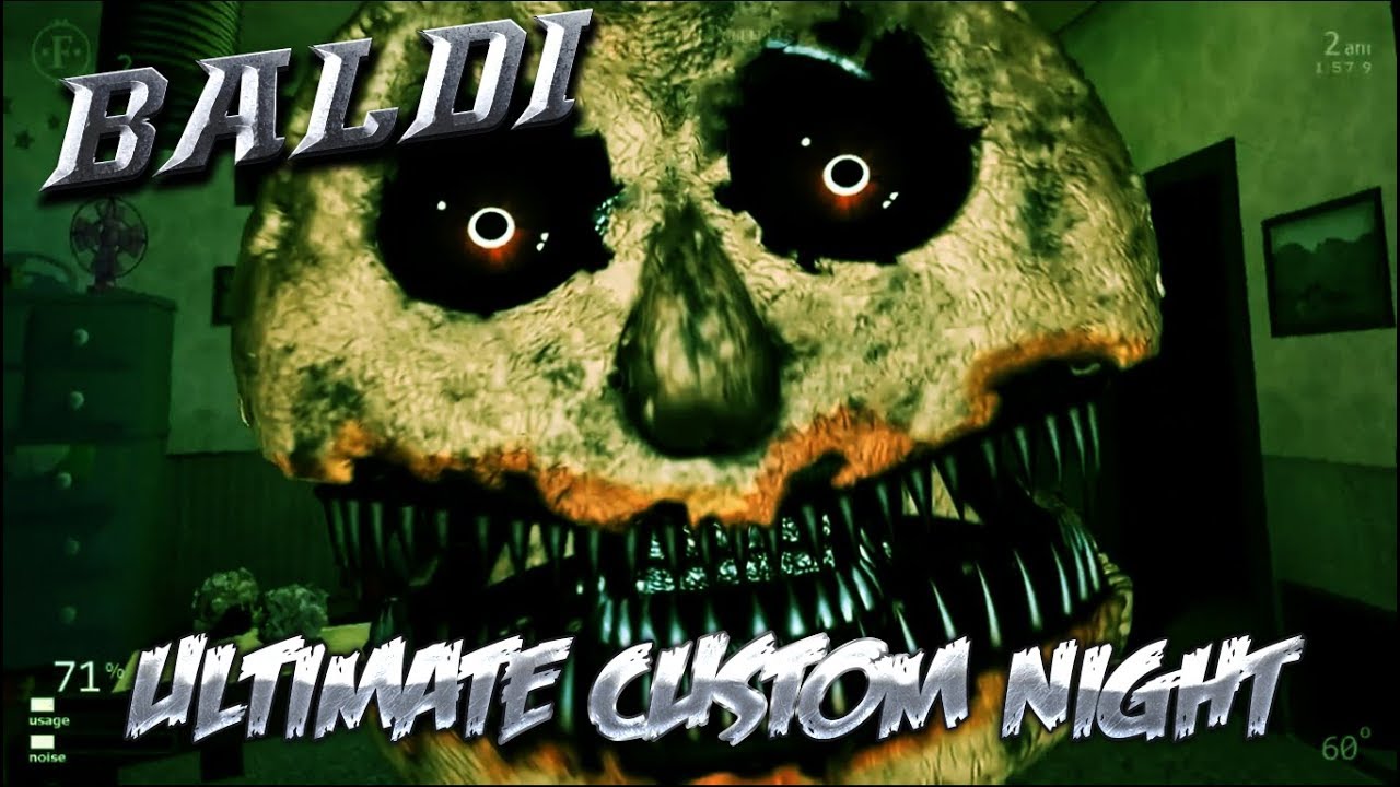 NIGHTMARE BALDI IN FIVE NIGHTS AT FREDDYS ULTIMATE CUSTOM NIGHT ...