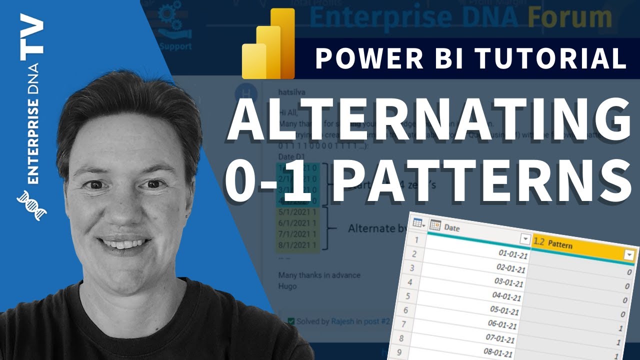 How To Create An Alternating 0-1 Pattern In The Date Table - YouTube