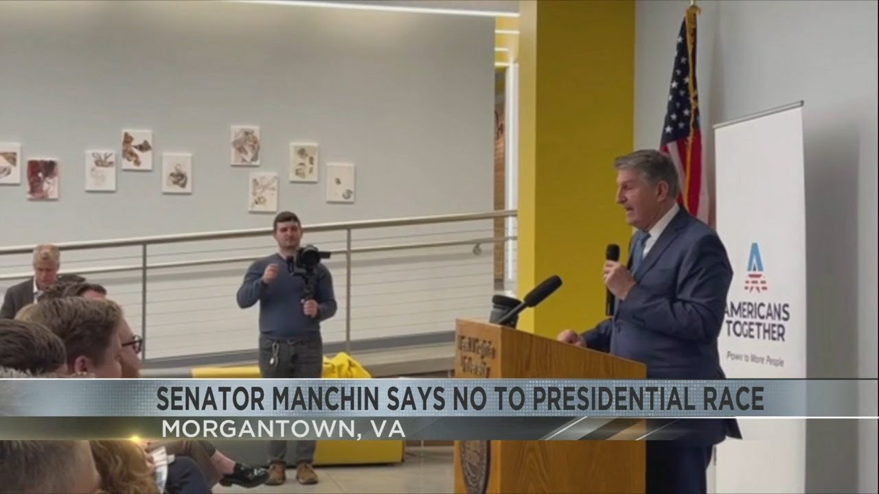Senator Manchin says no to presidential race in Virginia - YouTube