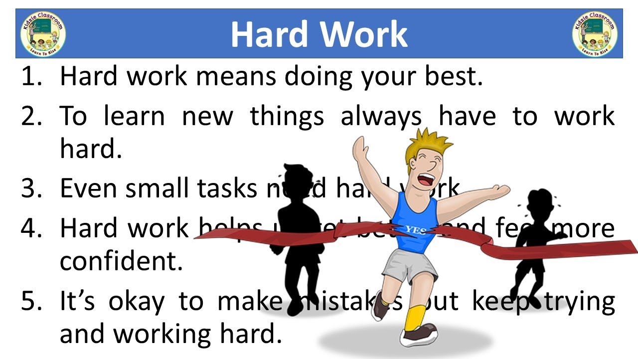 Essay on Hard Work | 10 Lines Essay on Hard Work in English - YouTube