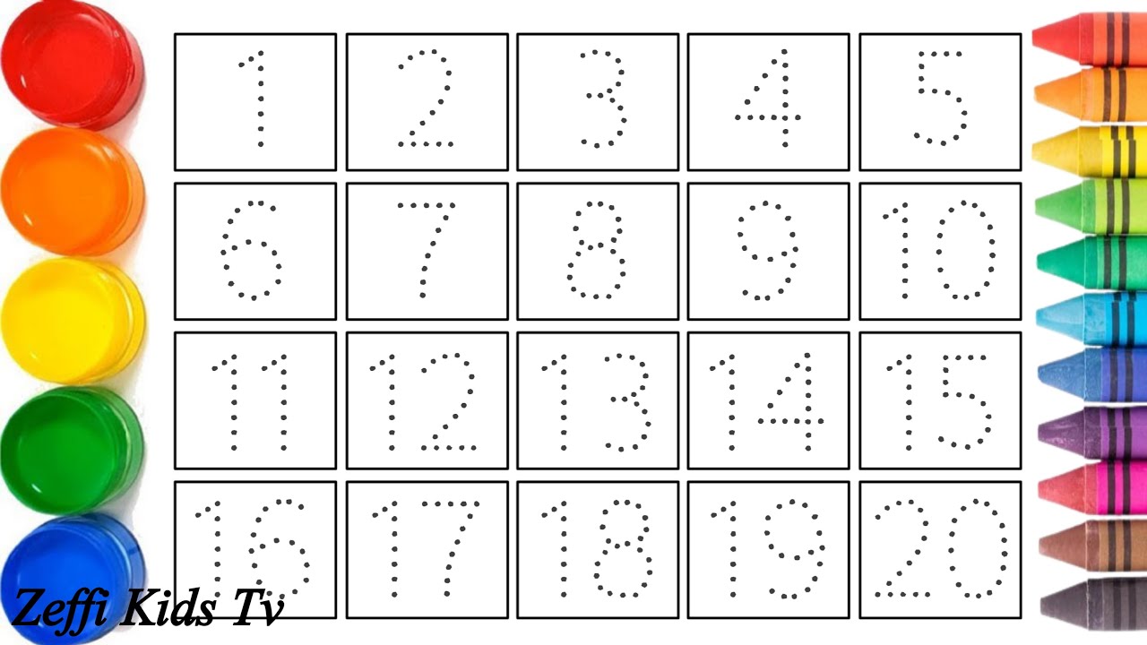 🎨 Numbers Drawing for Kids // Learn to Draw and Paint Numbers Step by ...