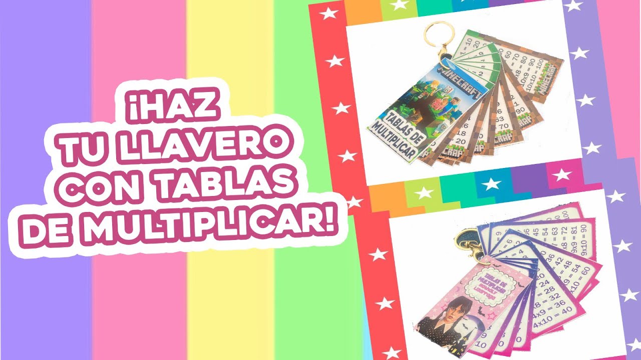TUTORÍAL LLAVERO TABLAS DE MÚLTIPLICAR😍| Tema: Minecraft - YouTube