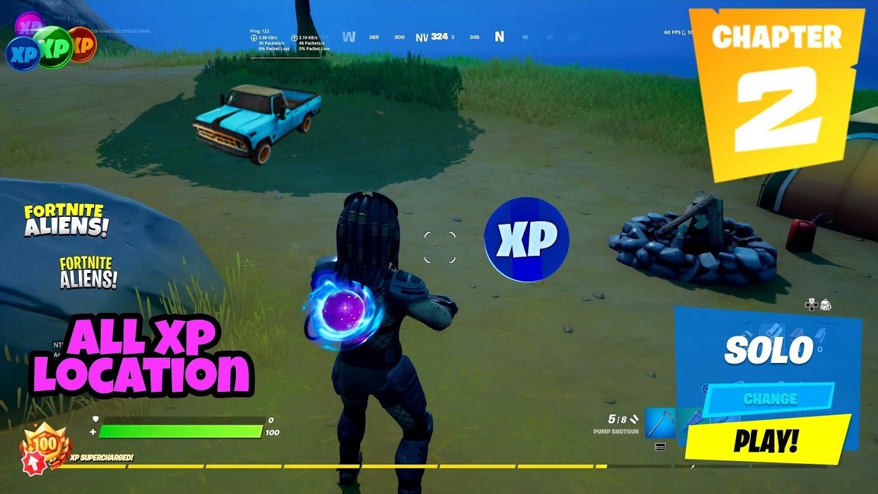 Fortnite All Xp Coin Week 1 locations Gold Xp Coin Season 7 Leaked ...