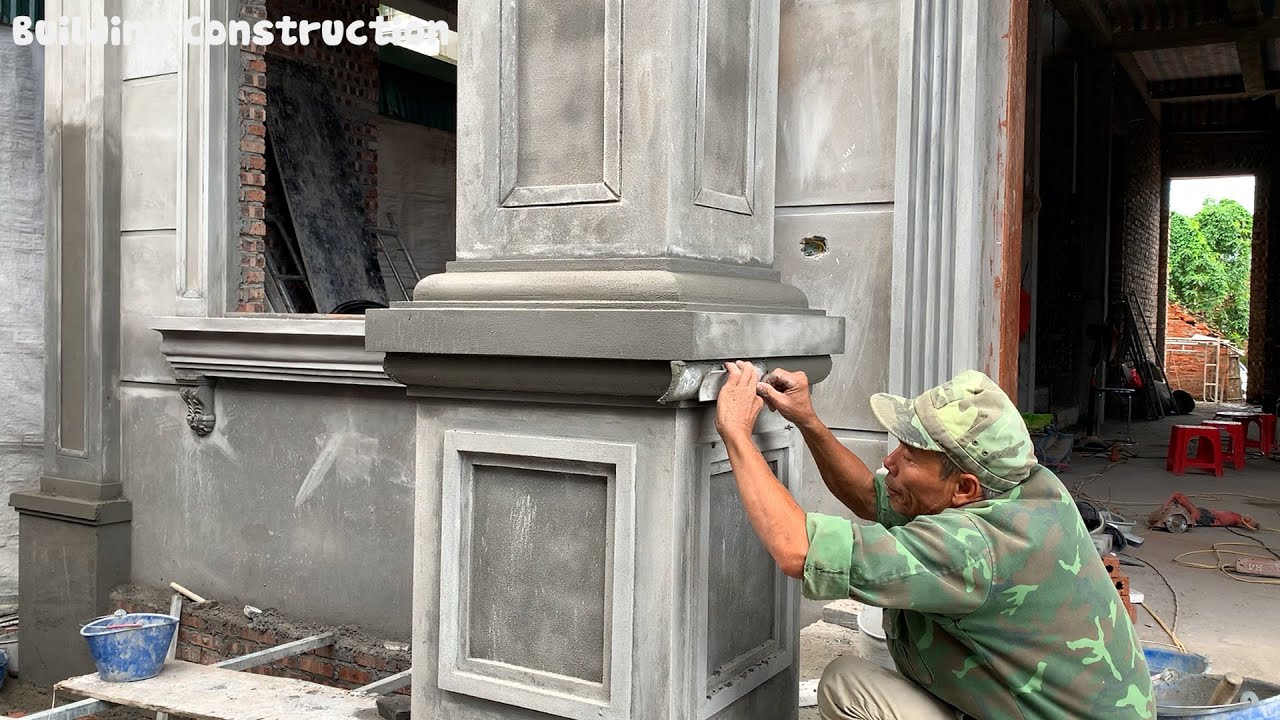 Construction Techniques For Beautiful Porch Column Bases With Bricks ...