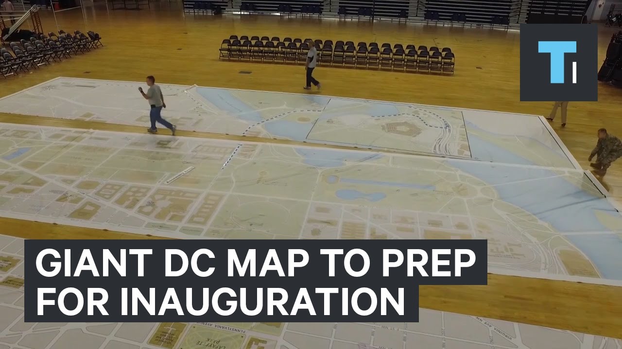 US military uses map of DC for Trump's inauguration - YouTube