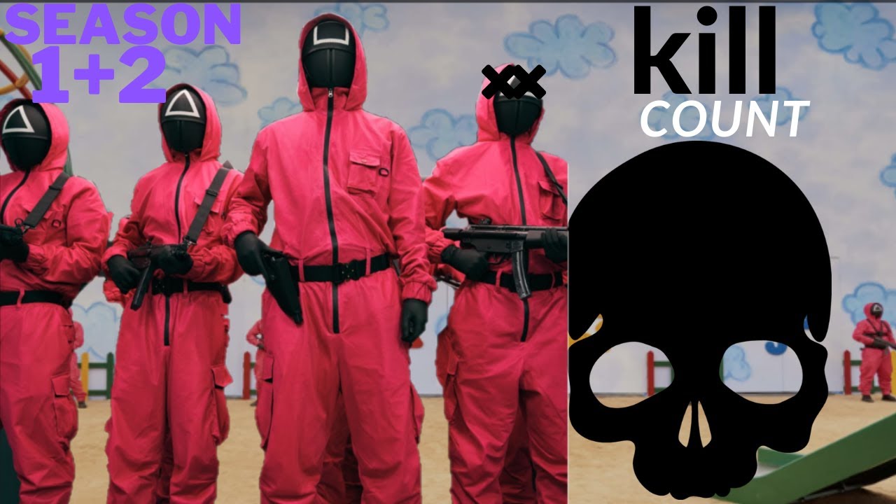 all pink guards death's kill count squid game - YouTube