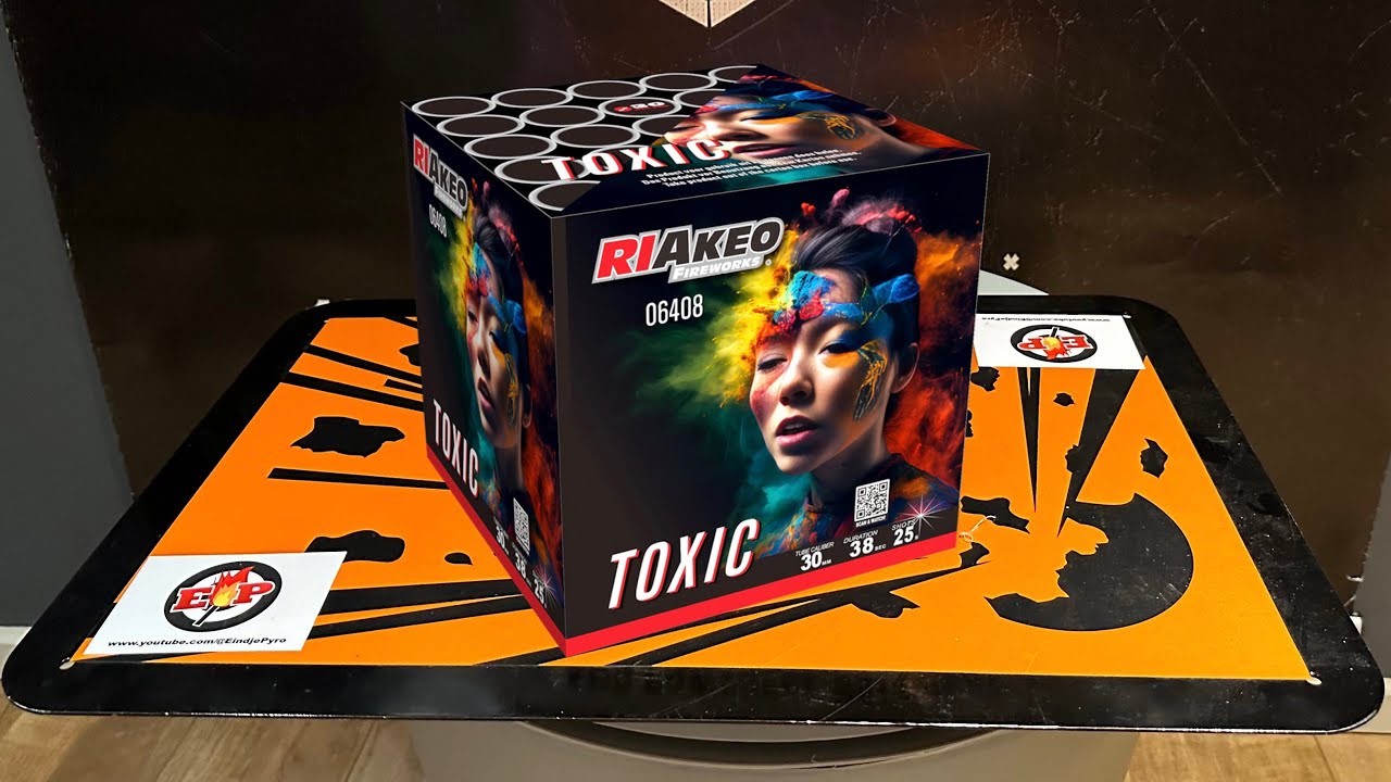 2x Toxic : Riakeo Fireworks : 25 Shots : 30mm : 463 Gram : Vuurwerkdemo ...