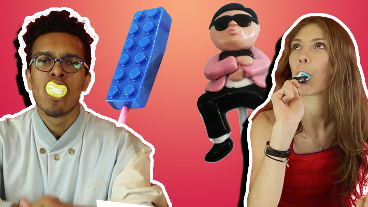 Próbujemy najdziwniejsze LIZAKI (Gangnam Style i klocek Lego) - YouTube