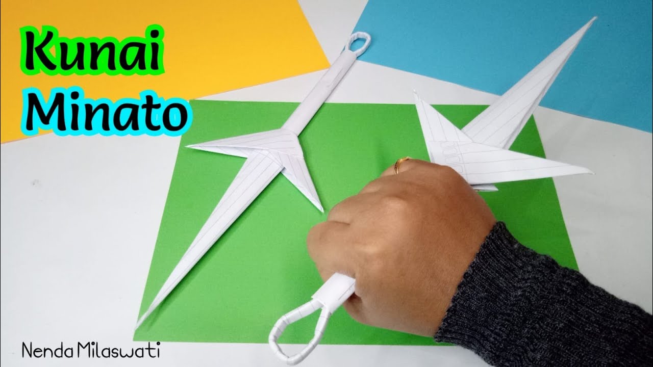 Cara Membuat Kunai Minato dari Kertas || How to make a paper kunai ...
