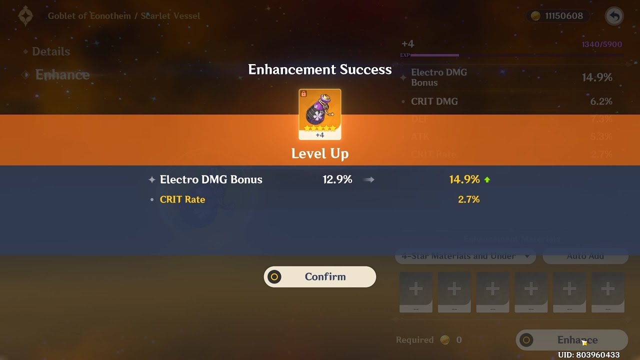 Roll Artifact #4 - My first onset Electro Cup for RaidenShogun... - YouTube