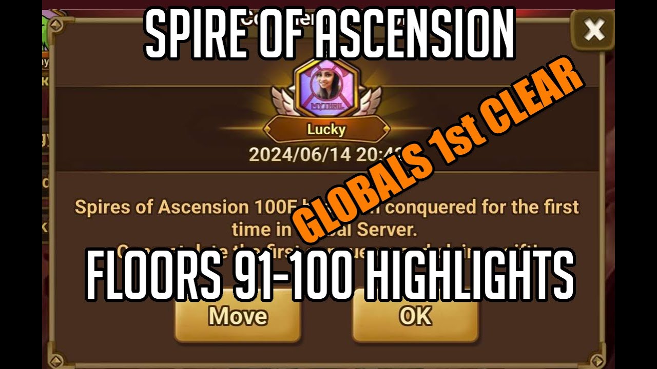 First clear on Global Server! Spire of Ascension 91-100 Highlights (F99 ...
