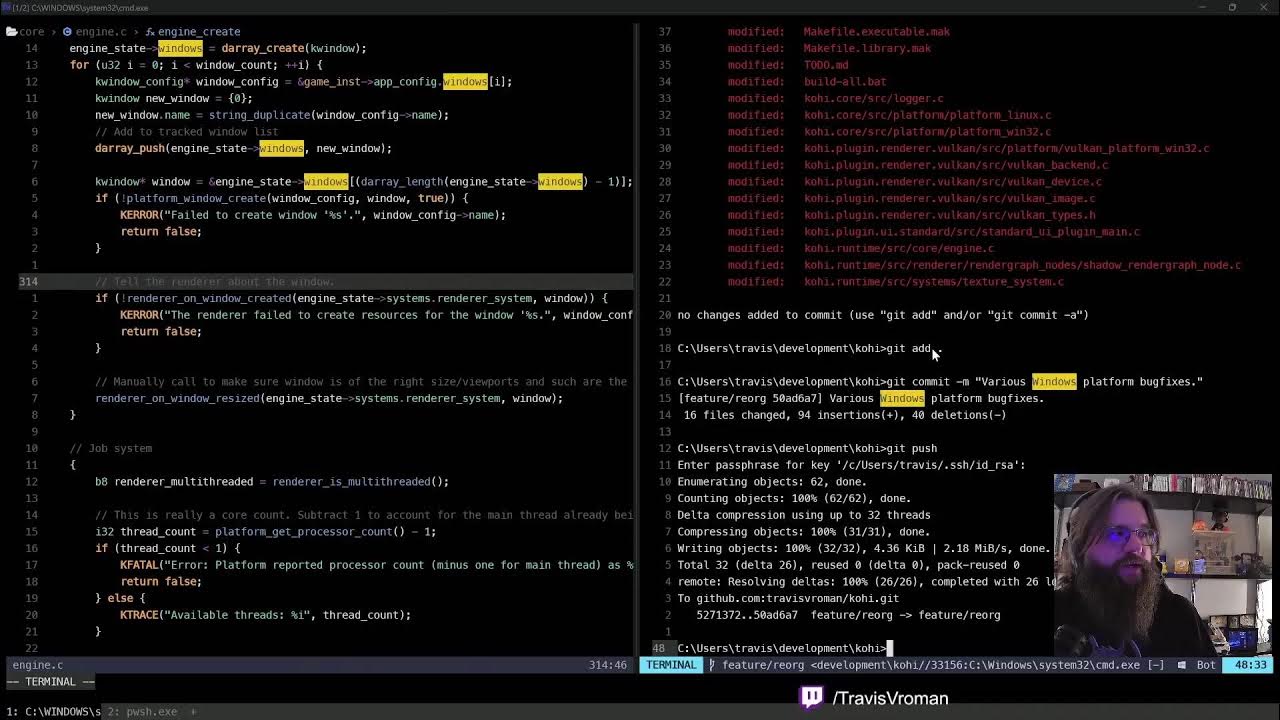 Cvulkan Game Engine Dev Ep 215 Refactor Tractor Fixing More Fixmes