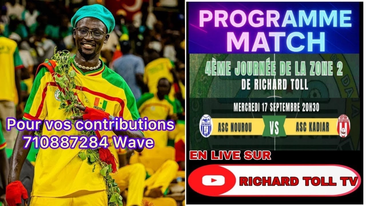 Senegal 100% Navetane Richard Toll 2025 : Z.2 J4 Asc Nourou vs Kadiar ...