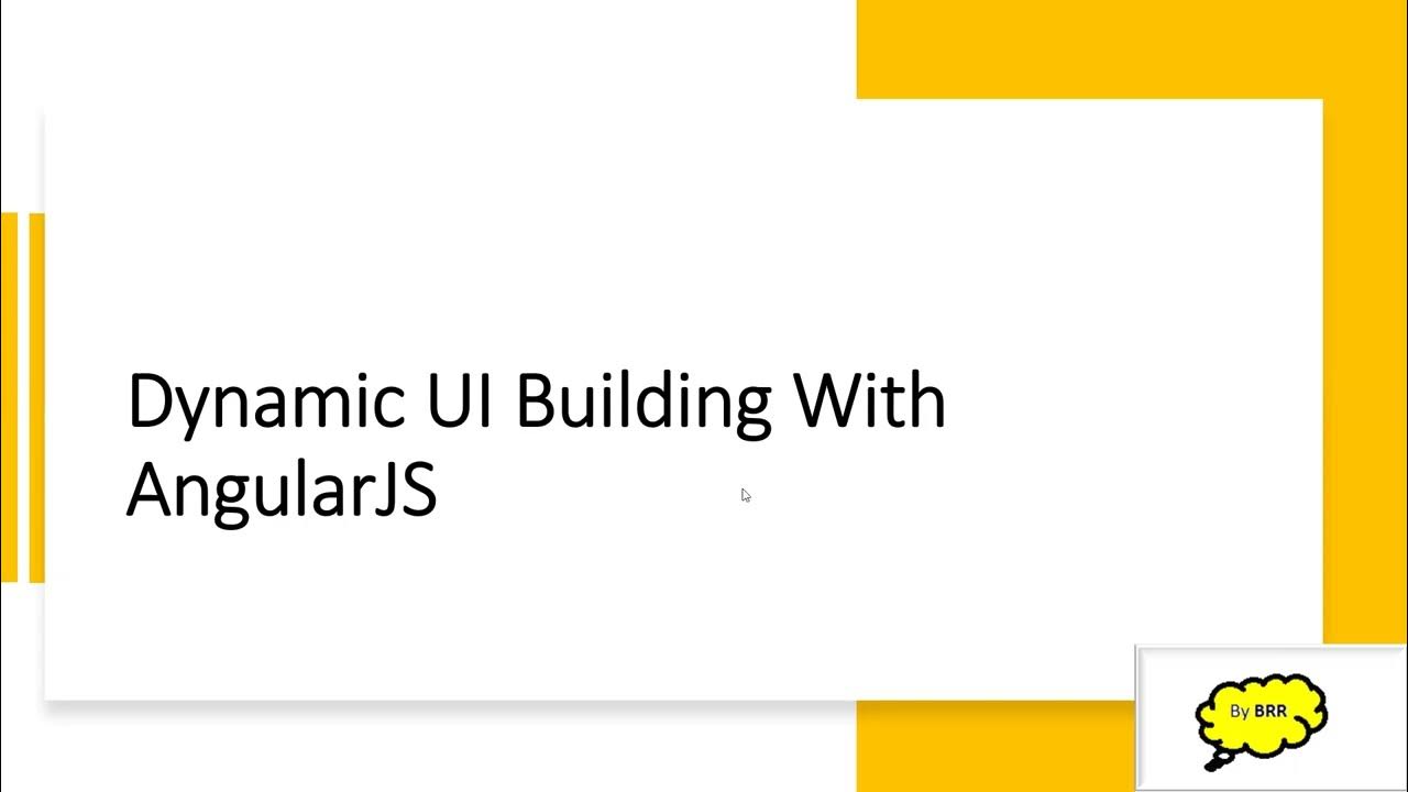 Constructing dynamic ui with JSON field set and AngularJS - YouTube