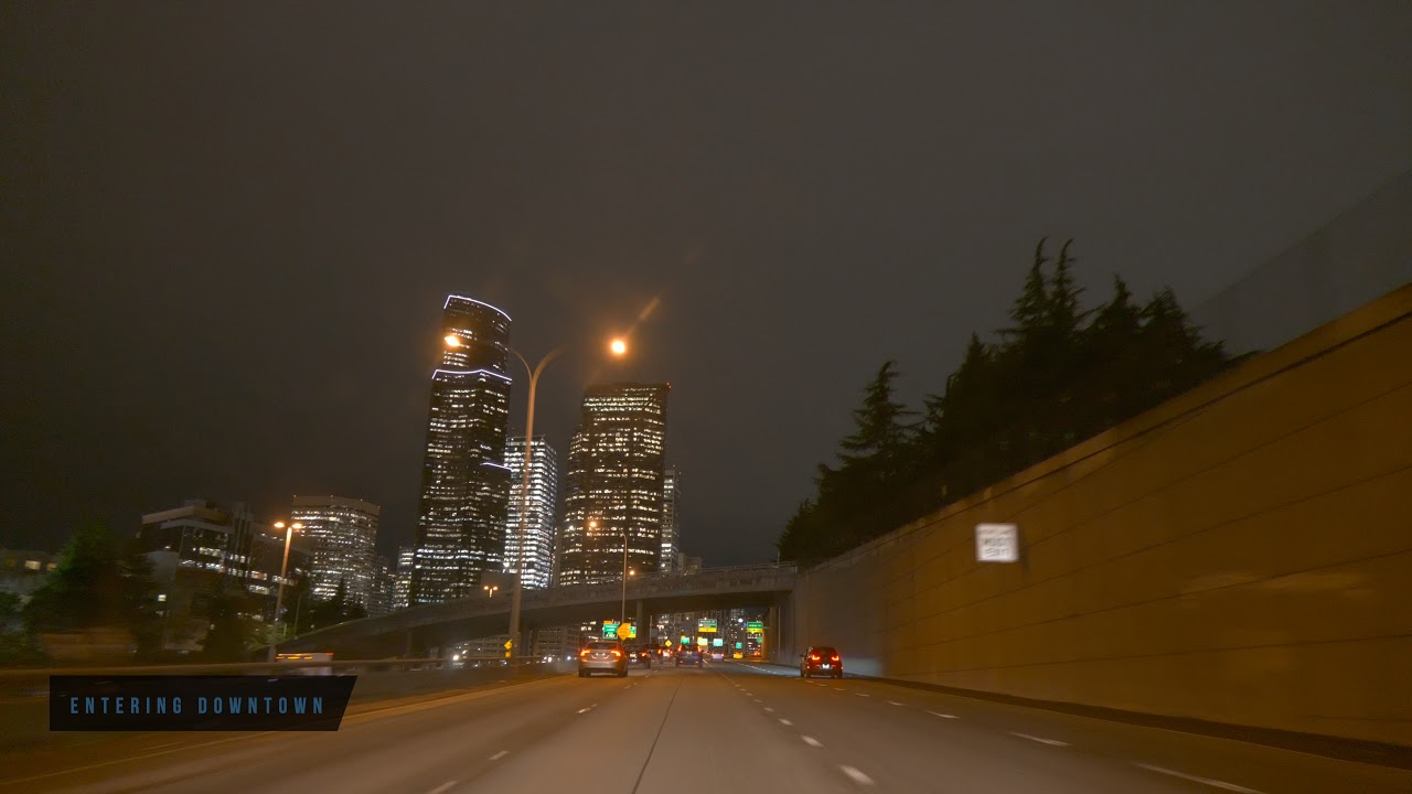 Night Driving from Bellevue to Seattle USA 4K UHD HDR 2020 - YouTube