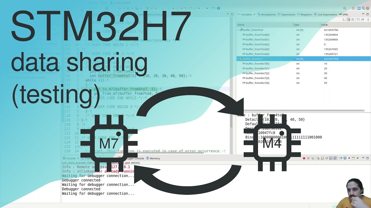 Stm32h7xx Inter Core Data Share Testing The Library Youtube