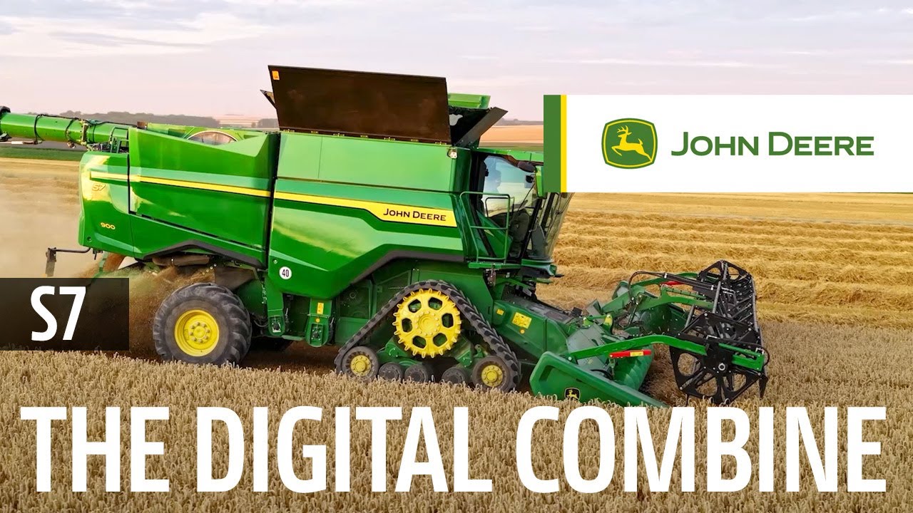 S7 COMBINE from John Deere: Groundbreaking predictive harvesting technology - YouTube