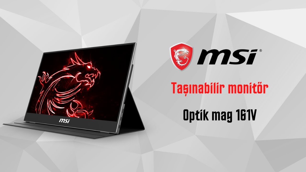 Taşınabilir Monitör | MSI Optix MAG161V - YouTube