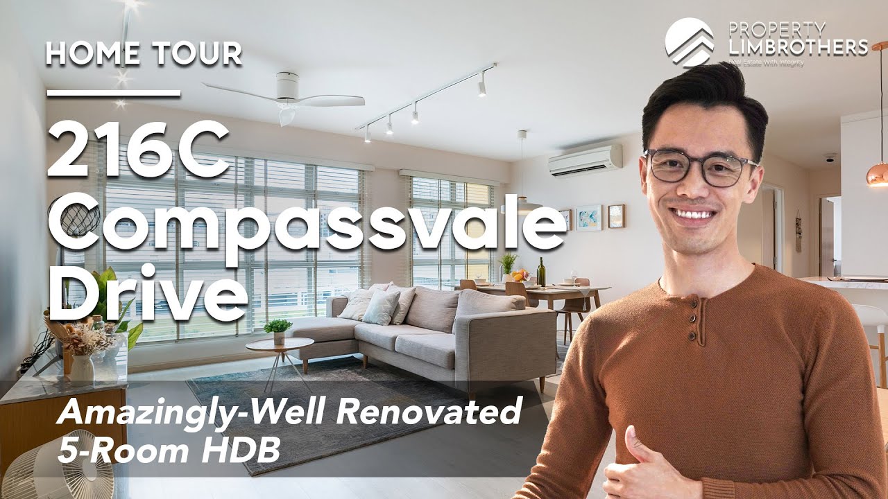 216C Compassvale Drive | Renovated 5-Room Singapore HDB Home Tour in ...