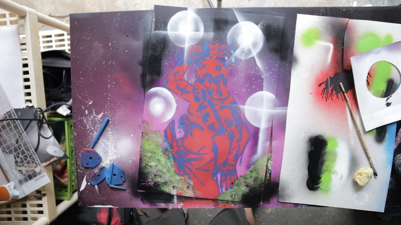 Cursed Reject JUJUTSU KAISEN TOJI SPRAY PAINT ART BY ArtistSenju - YouTube