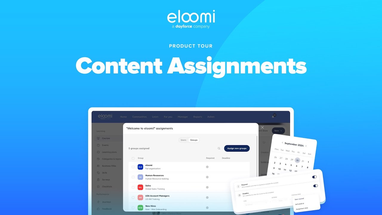 How to easily assign employee training | eloomi Product Tour - YouTube