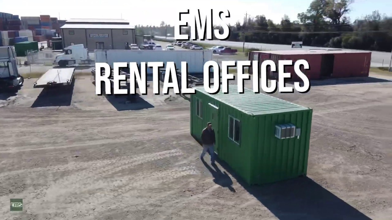 Rent this 20 FT Shipping Container Office for your Business needs - YouTube
