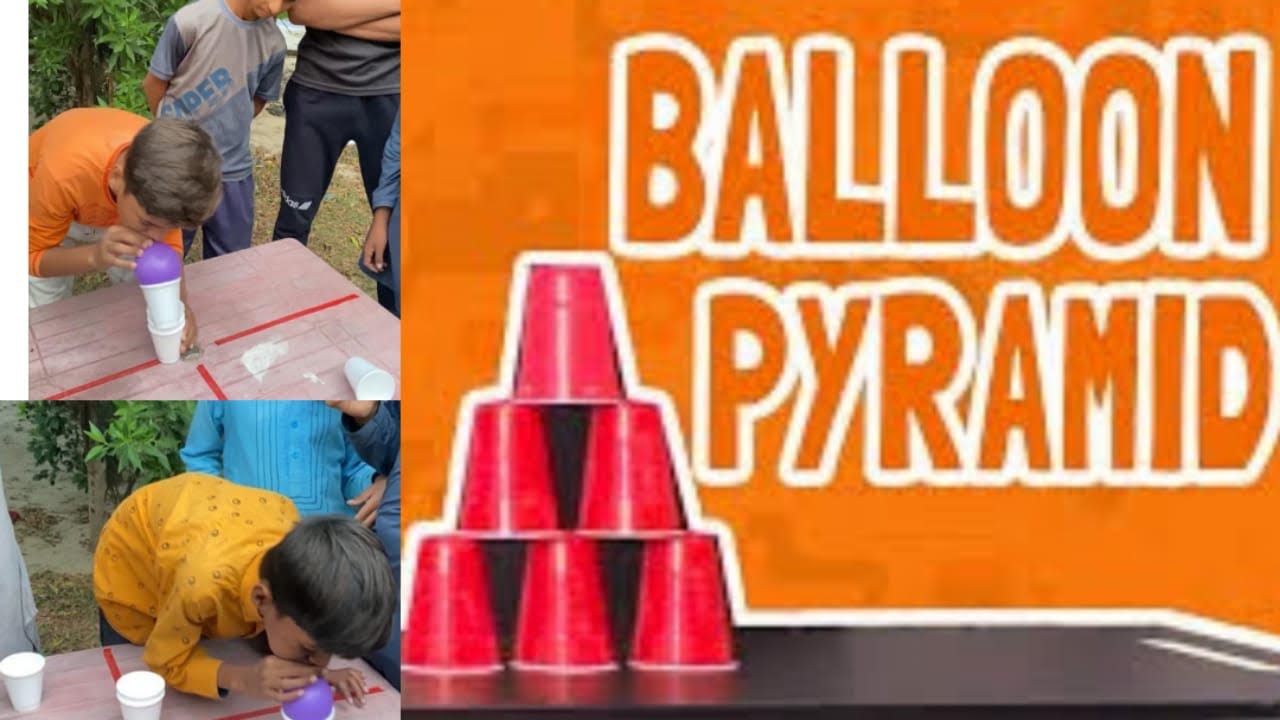 Balloon pyramid game by ( IBM FOOD CHALLENGES ) - YouTube