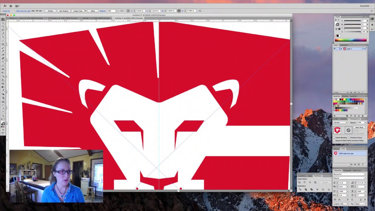 How to trace a logo in Illustrator - YouTube