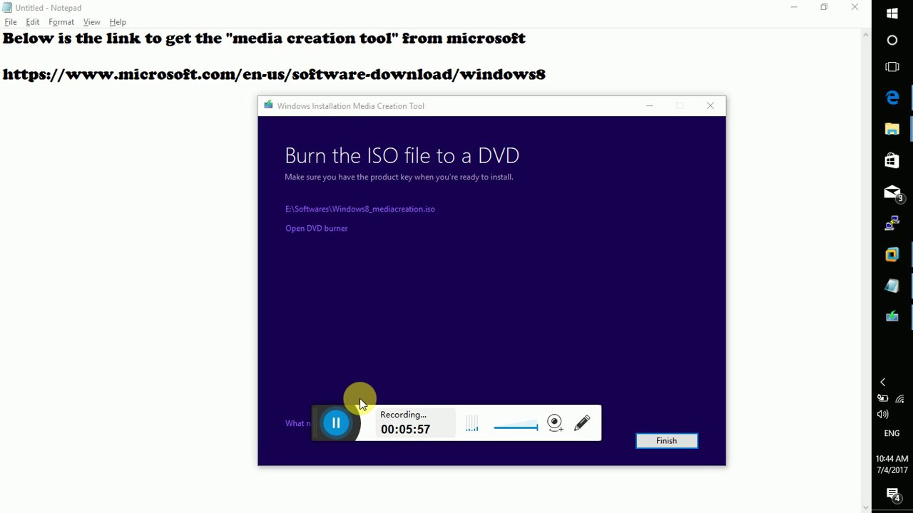 create win8 iso from media creation tool - YouTube