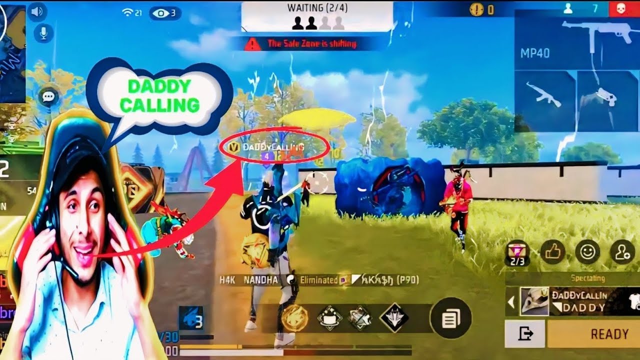 DADDY CALLING IN MY GAME // GRAND MASTER LOBBY# LUCKY EMPIRES #freefire ...