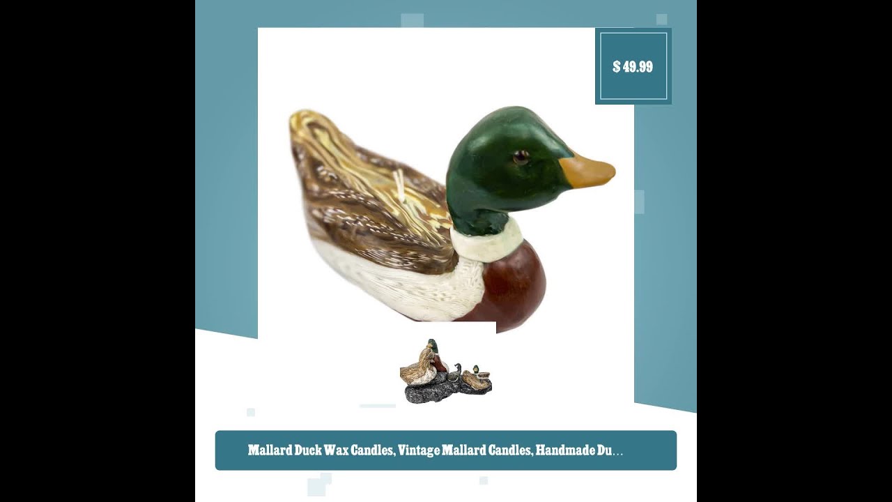 Mallard Duck Wax Candles, Vintage Mallard Candles, Handmade Duck ...