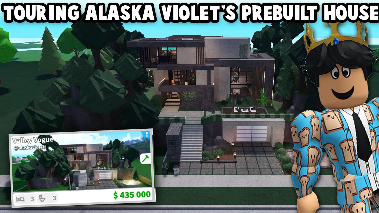 TOURING ALASKA VIOLET'S $435K PREBUILT BLOXBURG HOUSE - YouTube