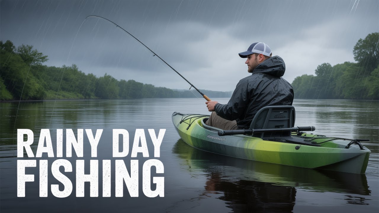 Fishing Merrimack River in the Rain #fishingintherain #kayakfishing # ...