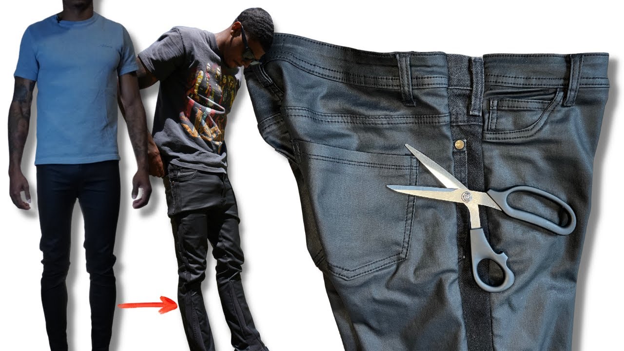 How To Make Jeans Bigger Easy DIY - YouTube