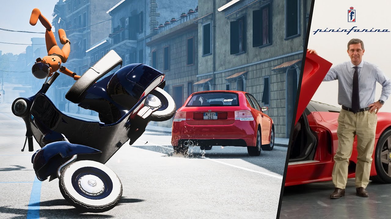 Andrea Pininfarina's Scooter Crash - BeamNG Drive - YouTube