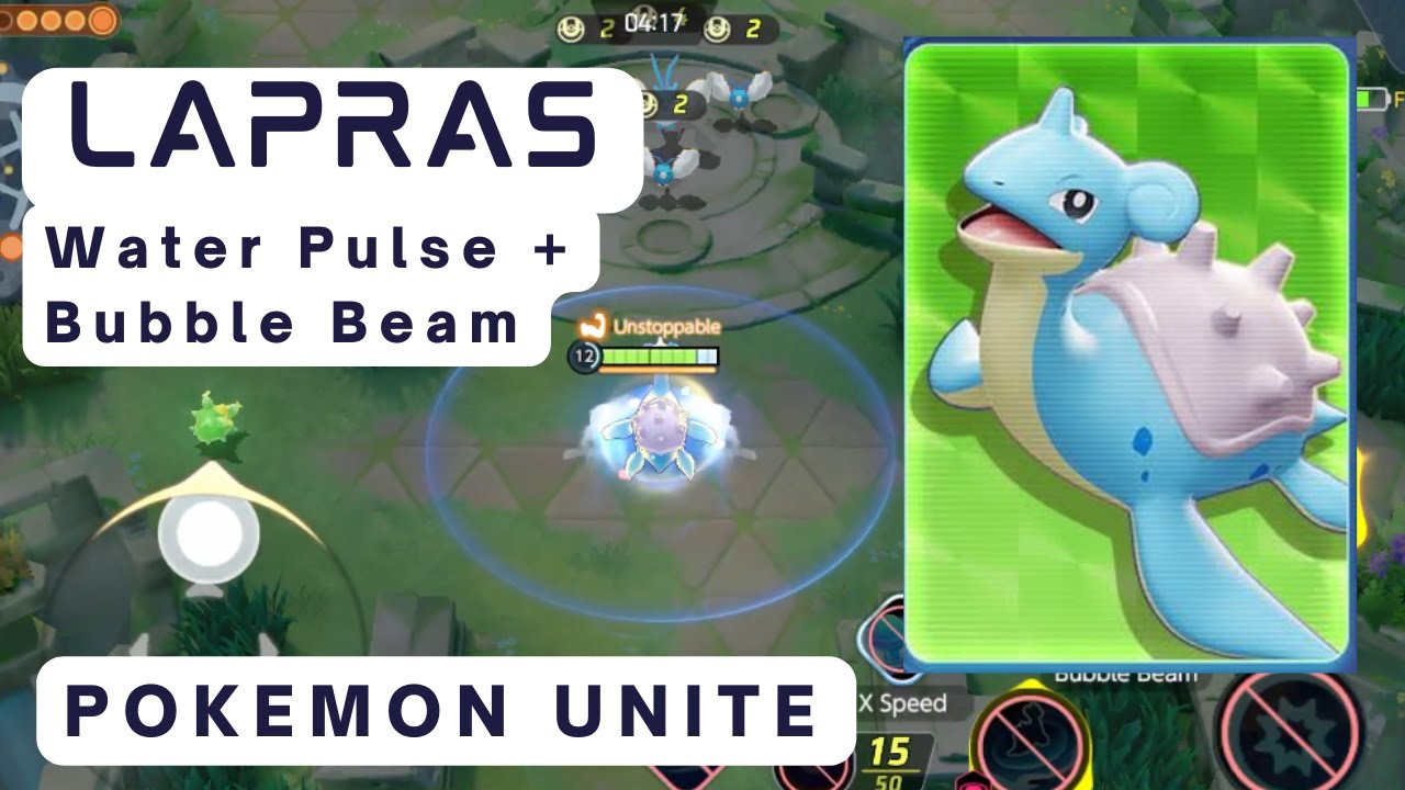 Lapras Skill Move Combo (Water Pulse + Bubble Beam) - Pokemon Unite ...