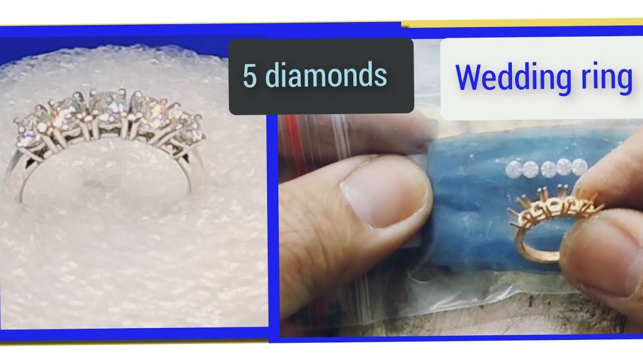 5 pcs. round Diamond Wedding ring, How to make. - YouTube