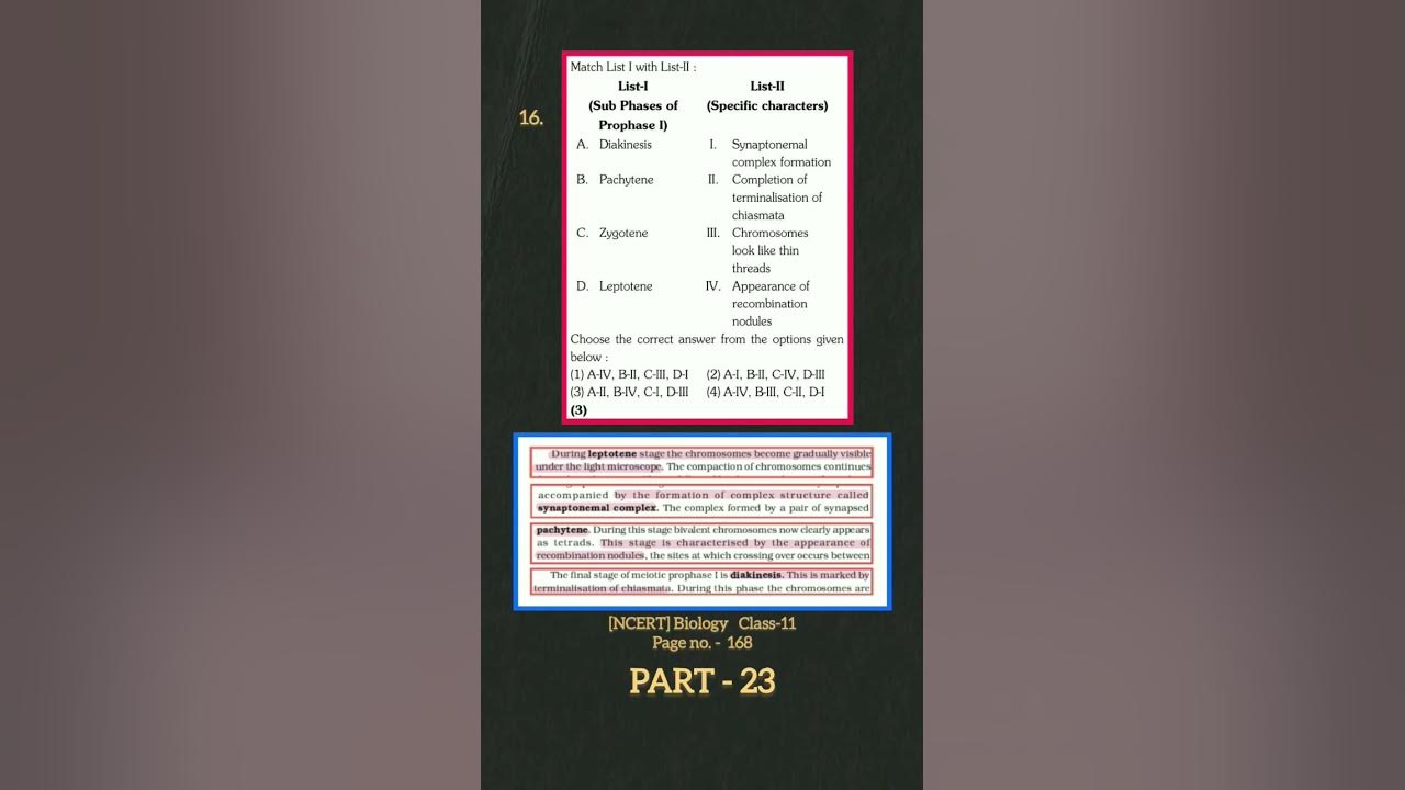 Day 17 | PART-23 | Biology pyqs NEET 2024 #pyq #biology #neet #study # ...